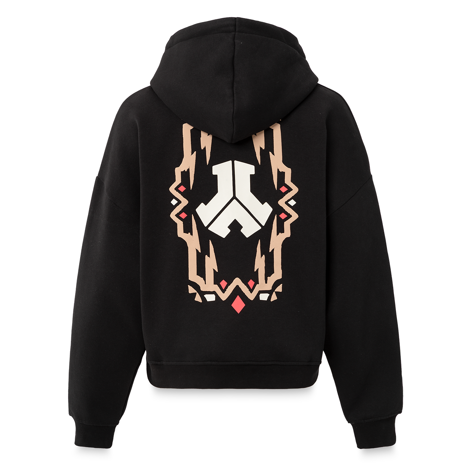 Defqon.1 Hoodie – Black/Red Oversized with Puff Print Logos